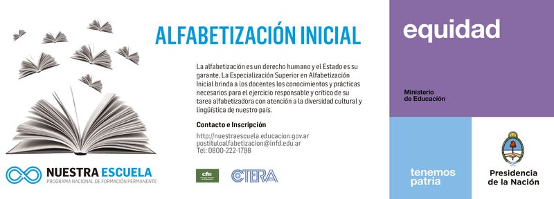 Especialización en Alfabetización Inicial – Dirección de Educación Superior